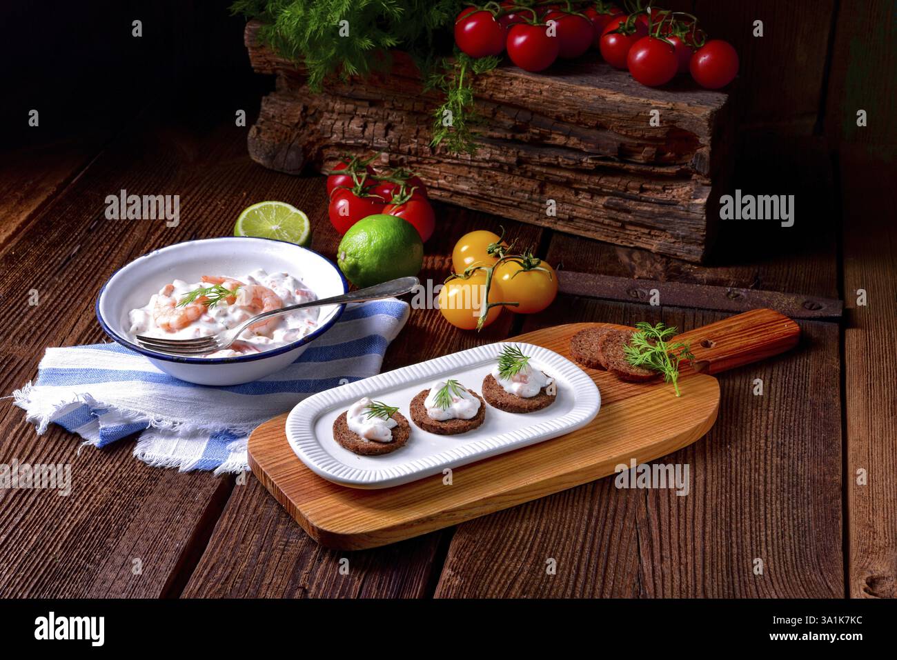 Rustic crab salad Stock Photo - Alamy