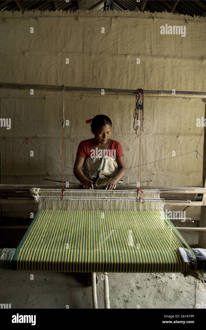 Handicraft, woman working on handloom, NGO Action NArth-east Trust (ANT ...