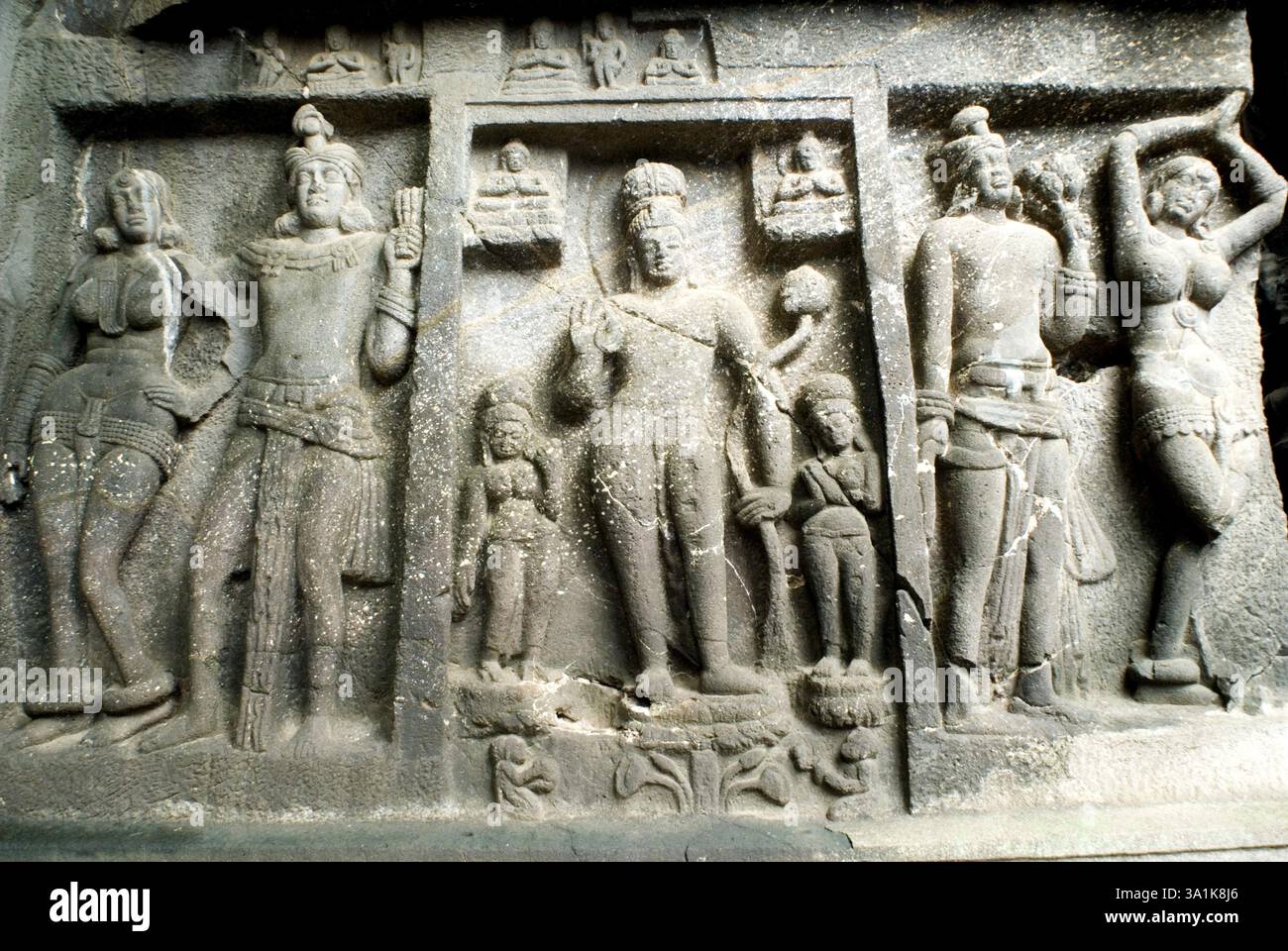 Statue carved on wall of Buddhist Karla caves finest examples of ...