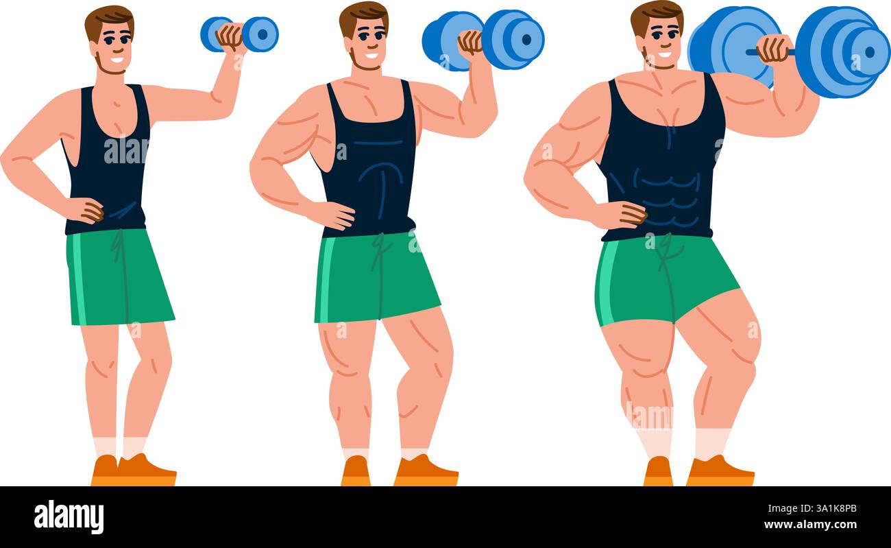 Muscle growth cartoon hi-res stock photography and images - Alamy