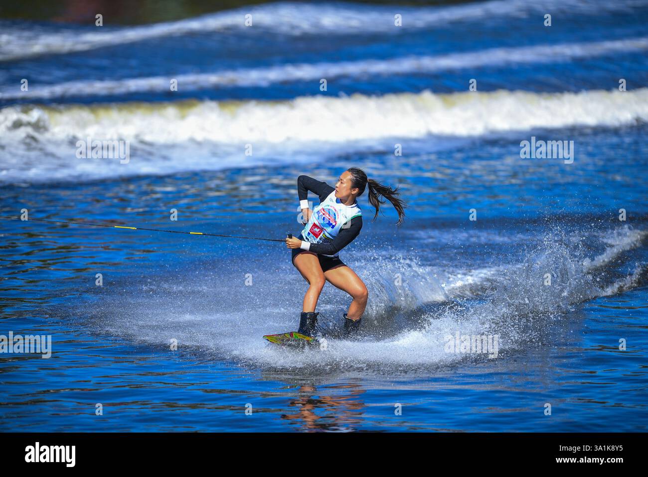 Hinata Yoshihara of Japan seen in action during Pro Women Wakeboard ...