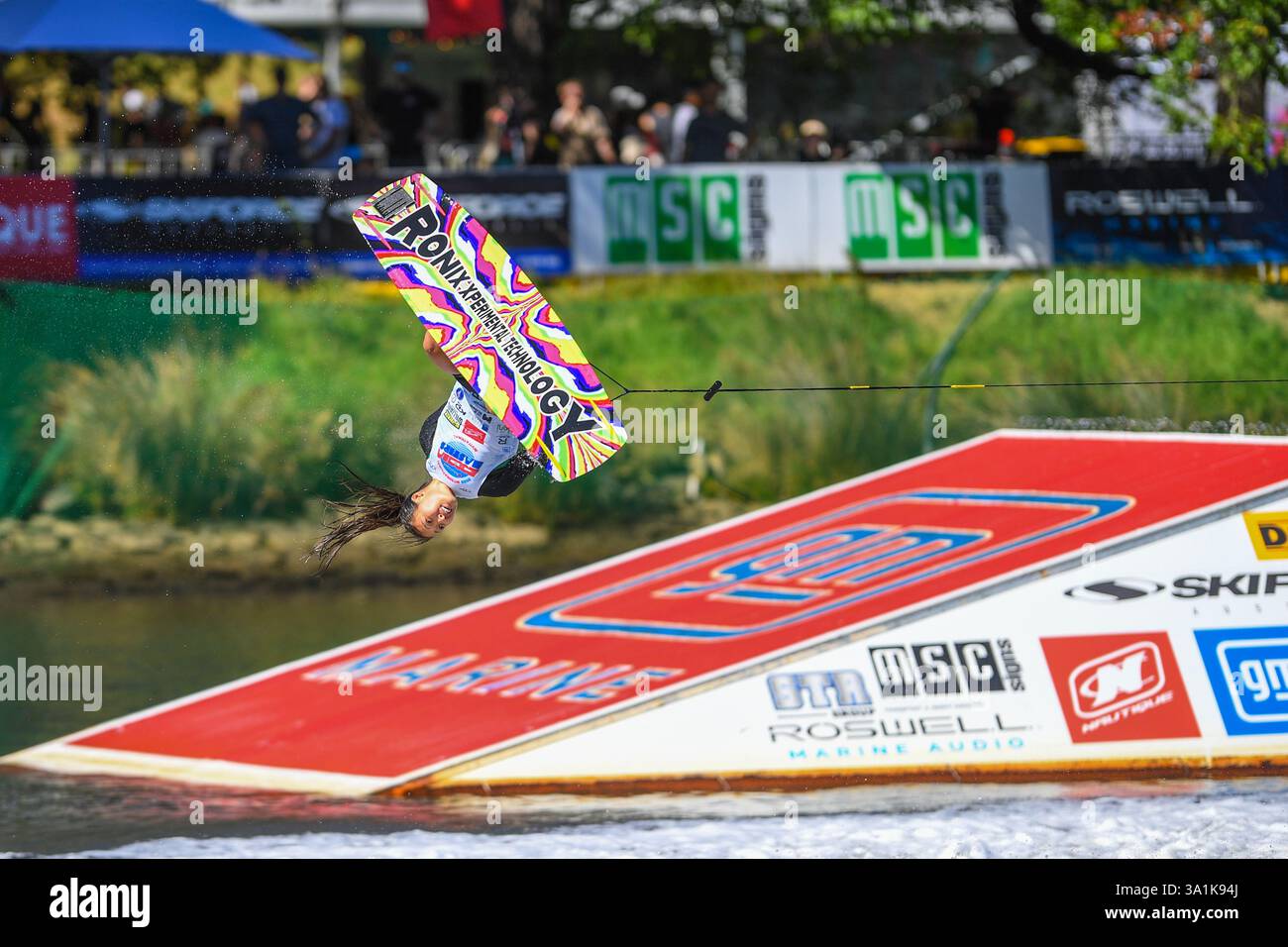 Hinata Yoshihara of Japan seen in action during Pro Women Wakeboard ...