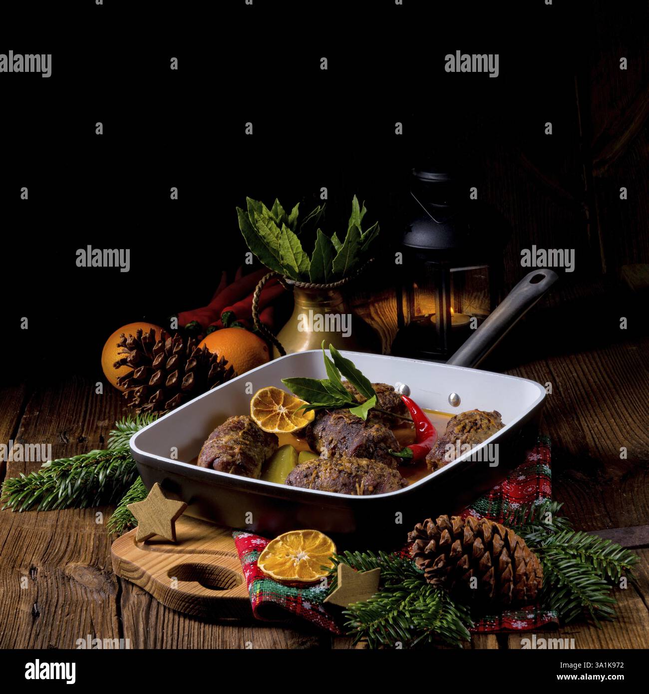 Beef rolls from the oven Stock Photo - Alamy