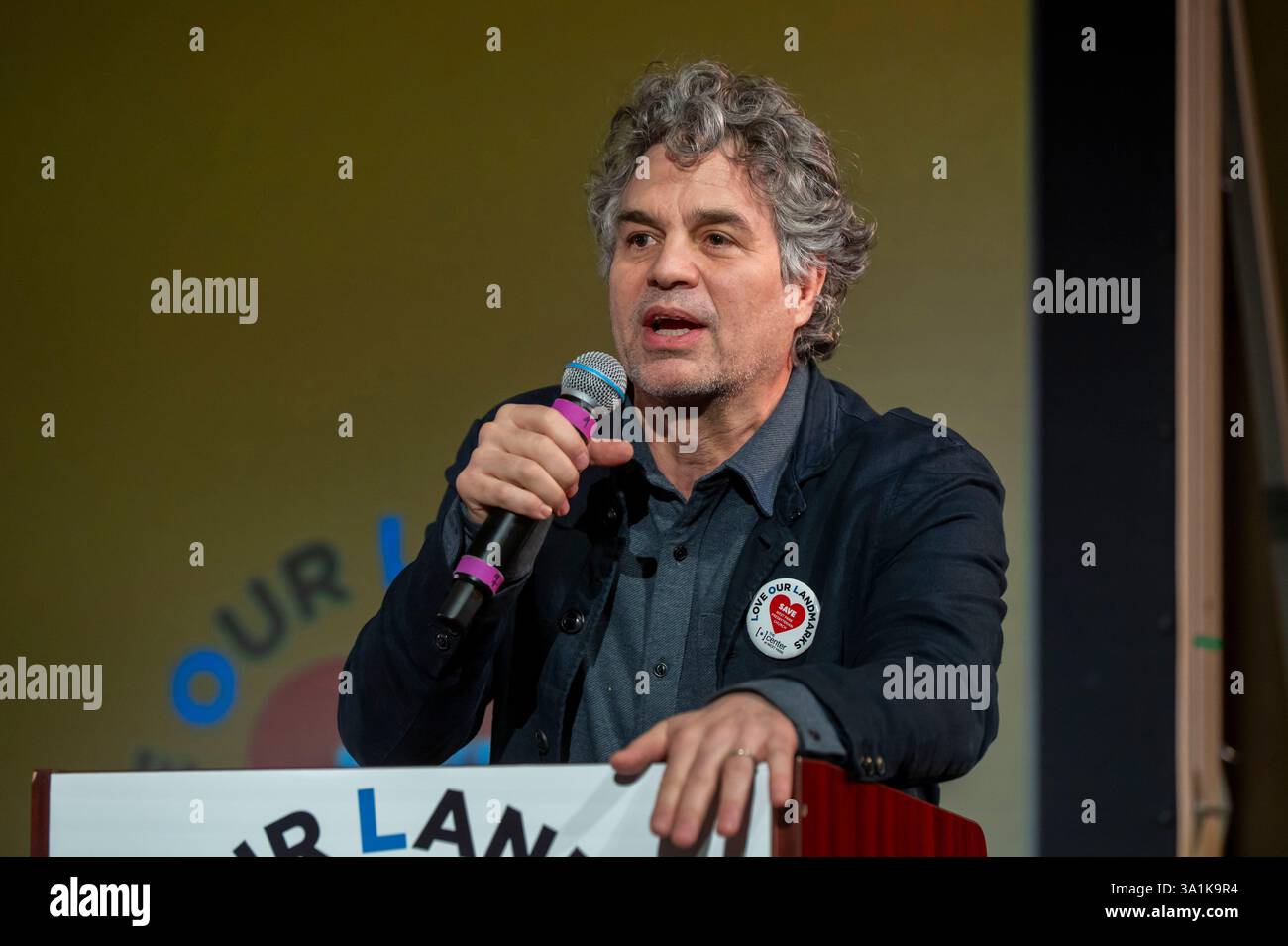 Mark Ruffalo attends a rally to save the landmark West Park ...