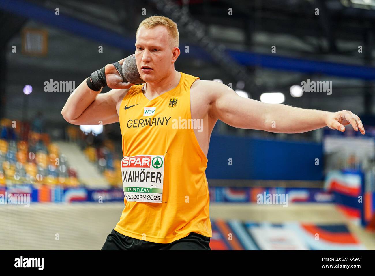 APELDOORN, NETHERLANDS - MARCH 9: Eric Maihofer of Germany competing in ...