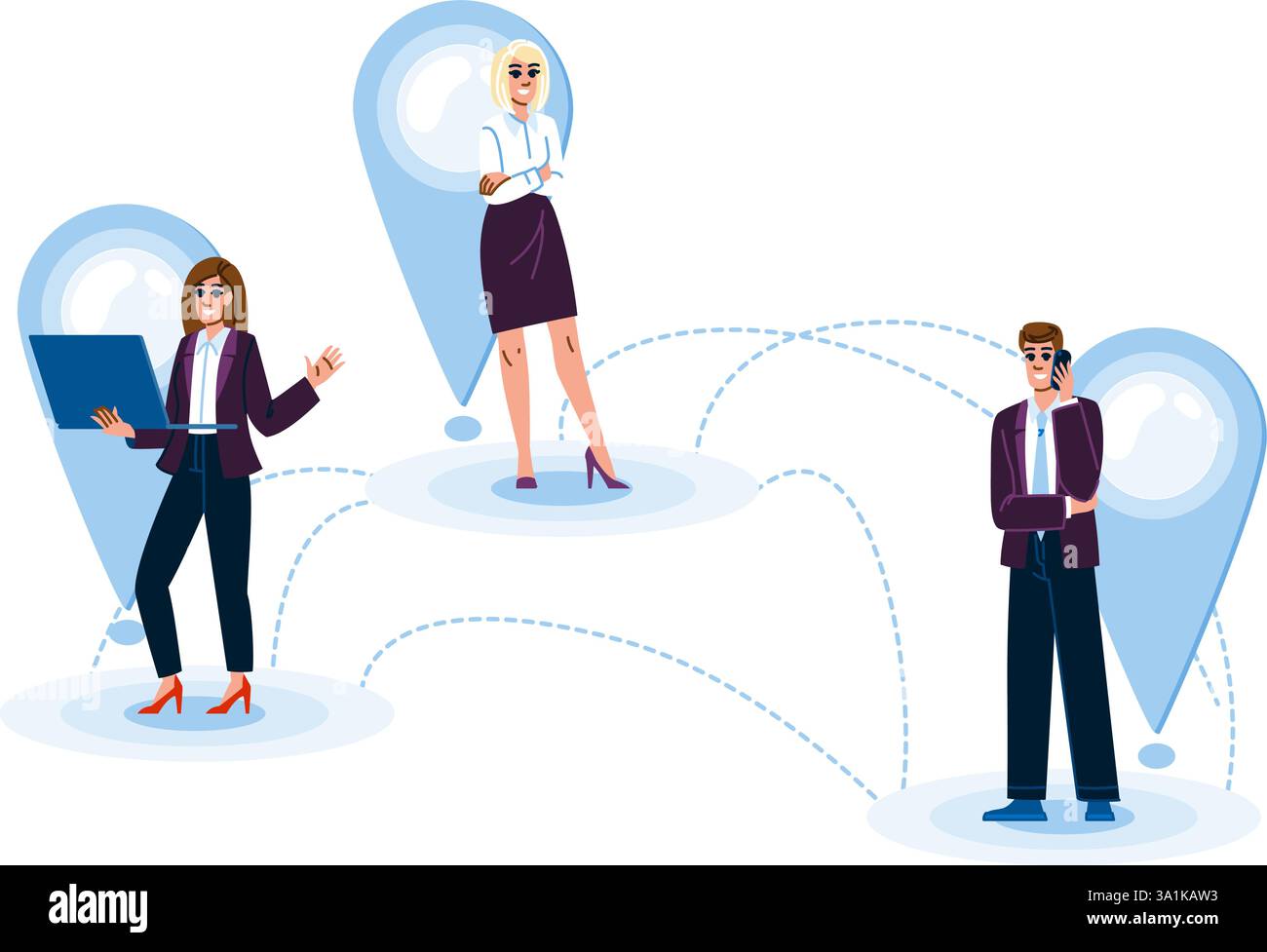 Virtual coordination Cut Out Stock Images & Pictures - Alamy