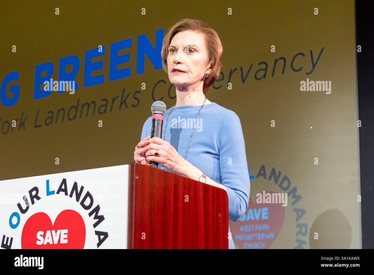 Peg Breen attends a rally to save the landmark West Park Presbyterian ...