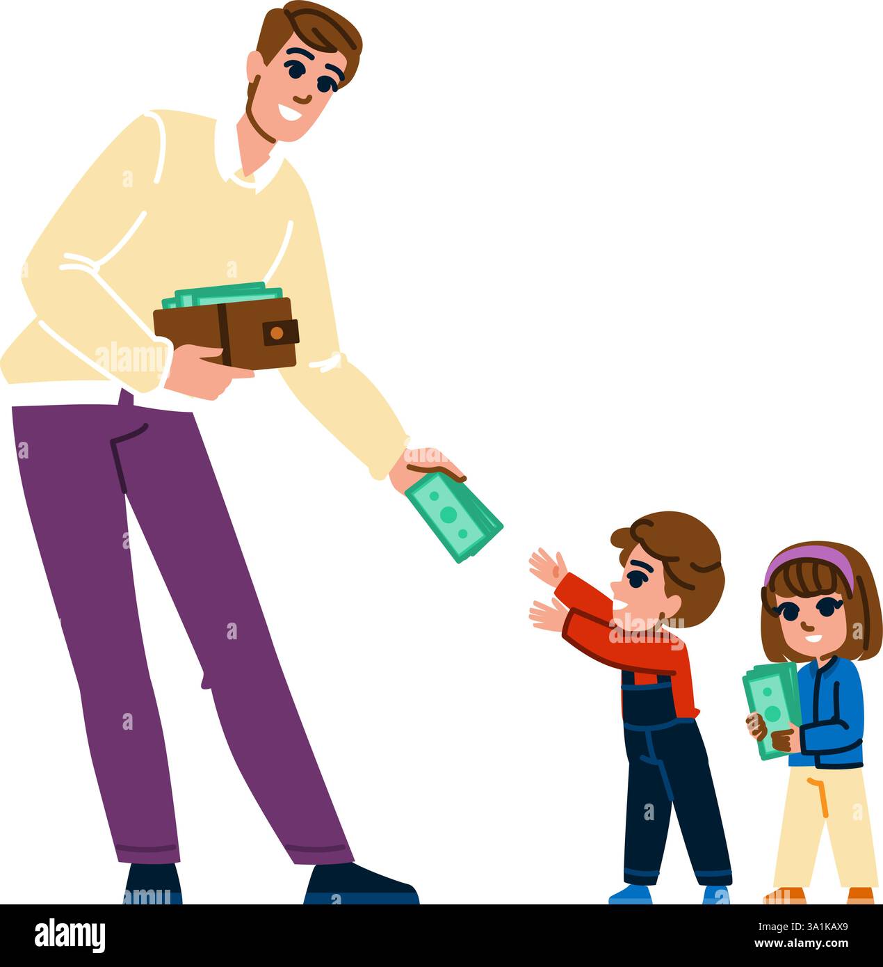 savings give money kid vector Stock Vector Image & Art - Alamy