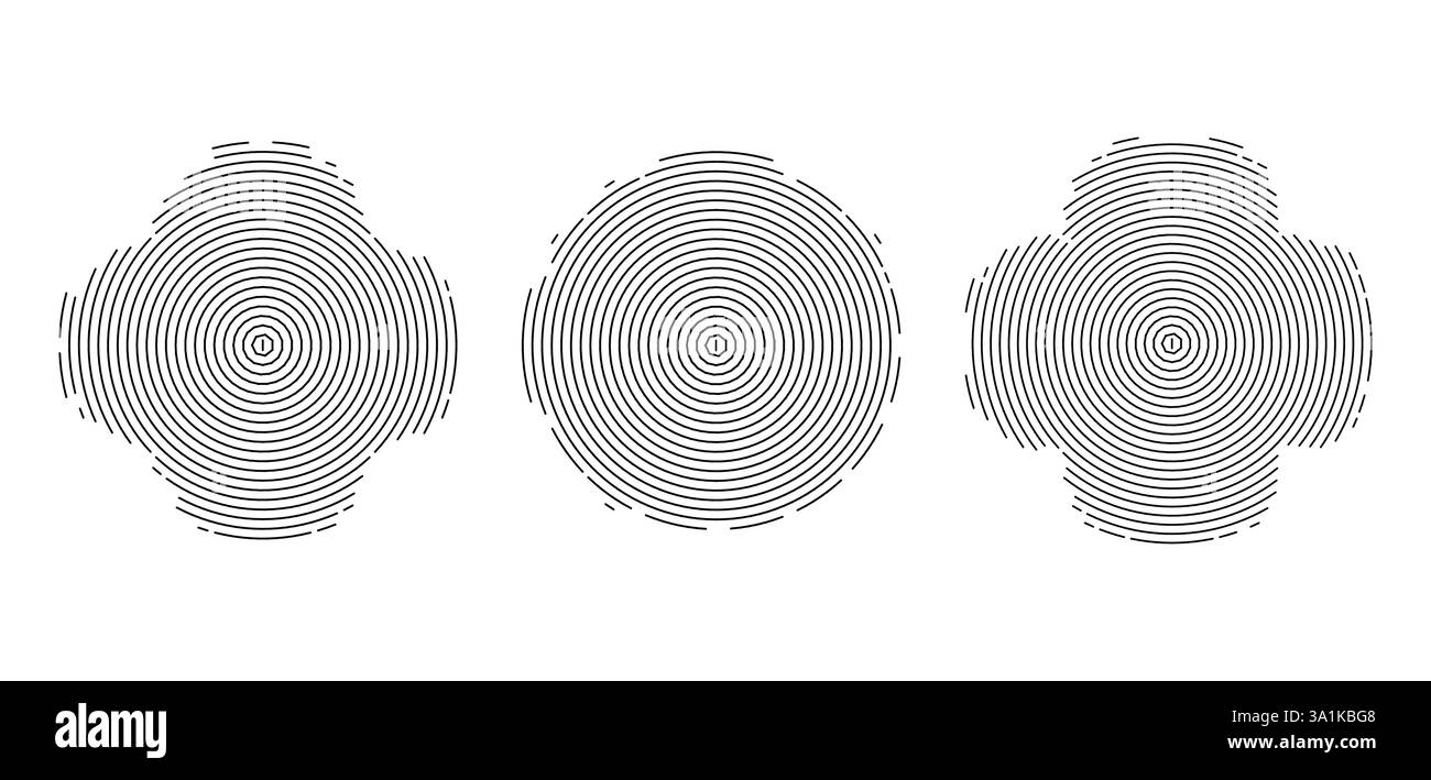 Vector set of abstract wavy halftone shapes in black and white. Vector pop art textures Stock ...