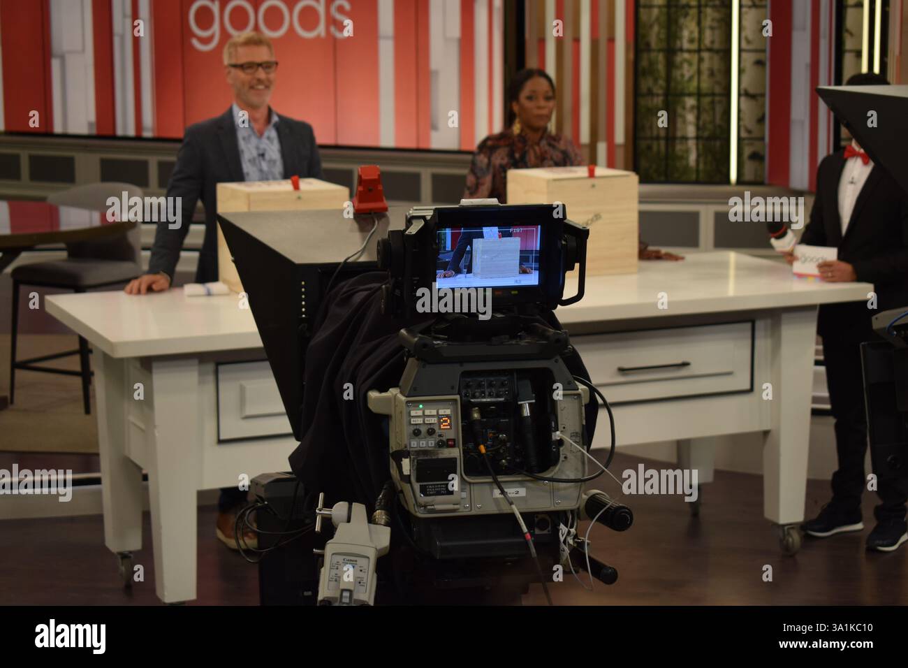 A camera captures the action of "The Goods" show in Canada ...