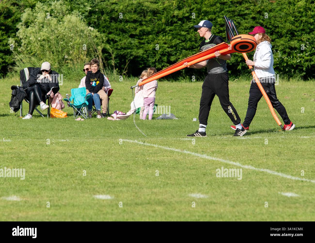 After an Ipswich Cardinals home American football game on a sunny day ...
