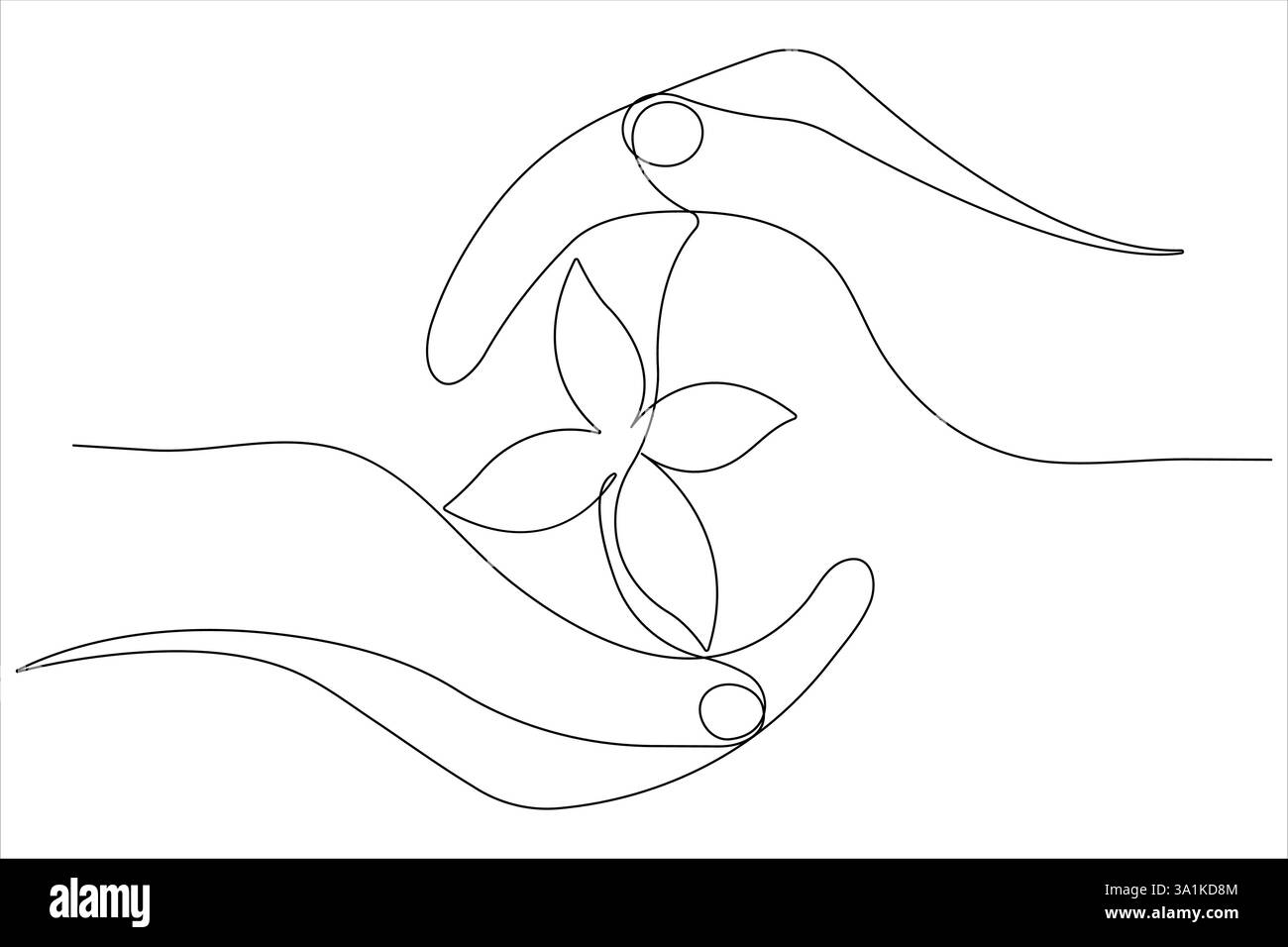 Ecology Sustainable continuous single line art, Nature Planet one line ...