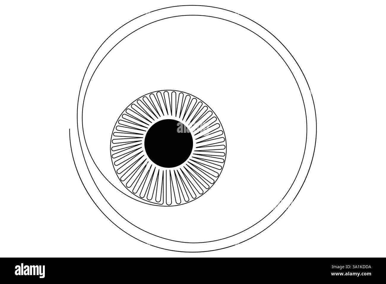 Eye symbol in continuous one line art drawing of human eye sign outline ...