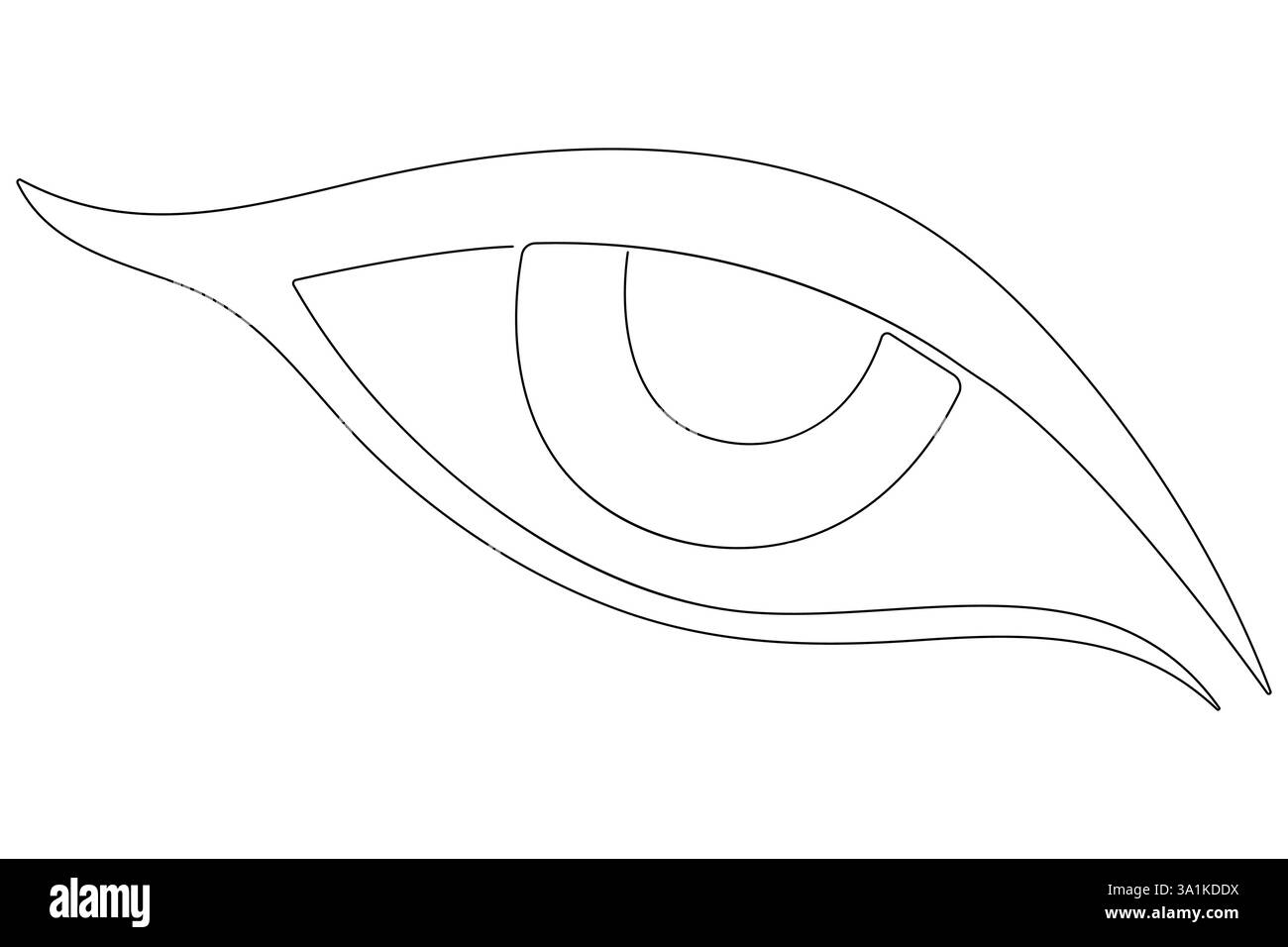 Eye symbol in continuous one line art drawing of human eye sign outline ...
