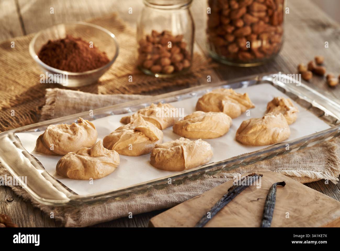 Preparation of alternative healthy sweets from greek yogurt, nut butter ...