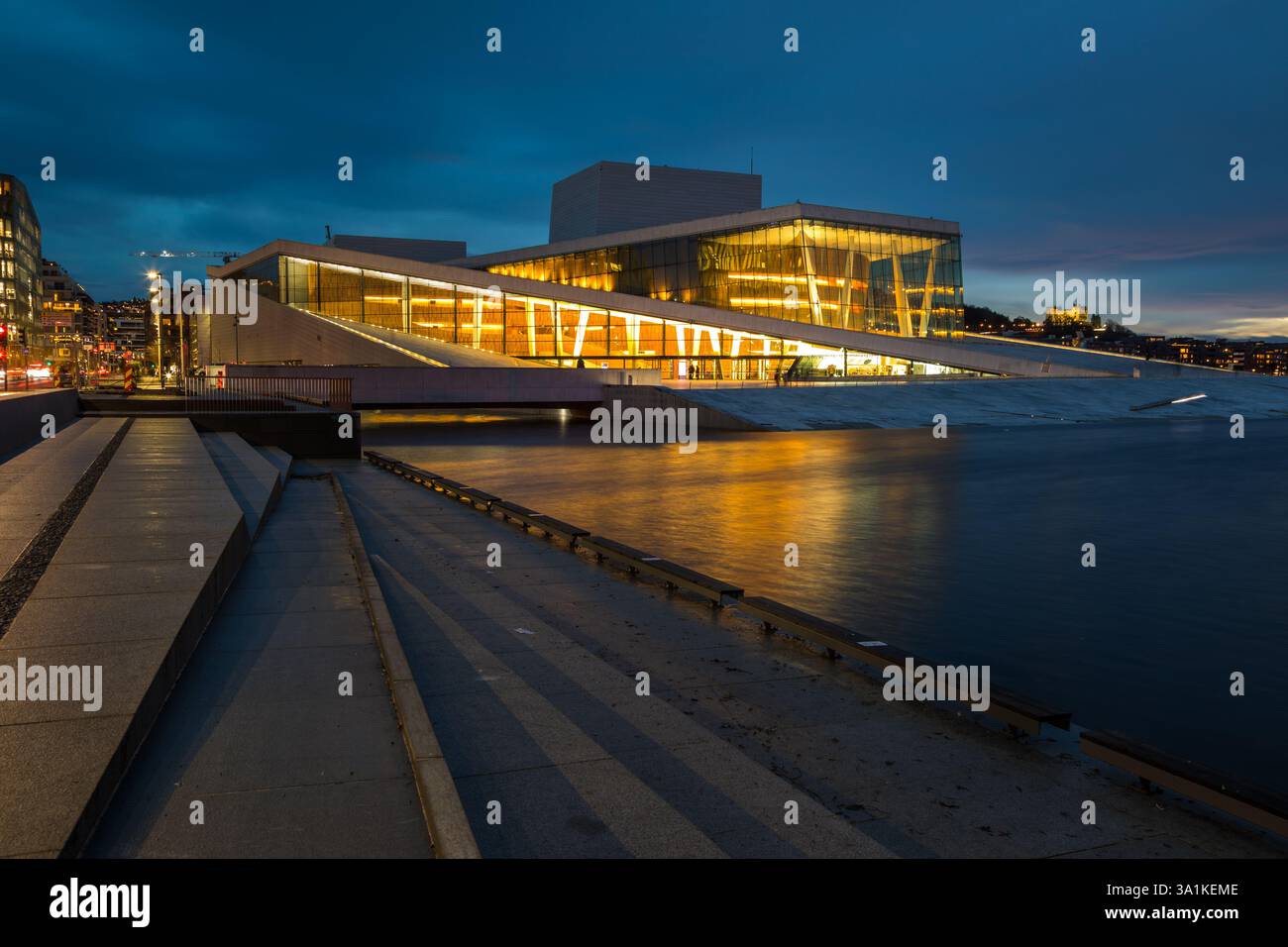 Norway, Oslo - 07 January 2020: View on a side of the National Oslo ...