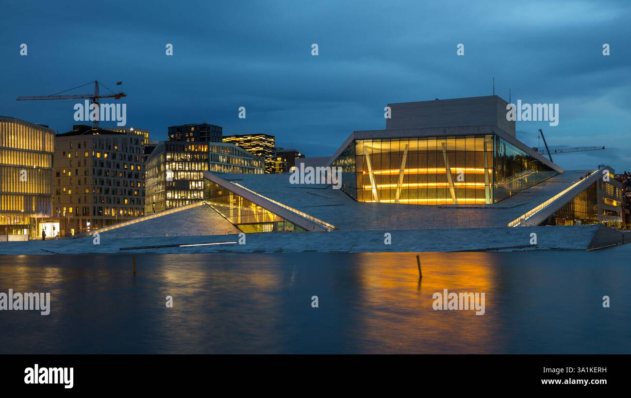 Norway, Oslo - 07 January 2020: View on a side of the National Oslo ...