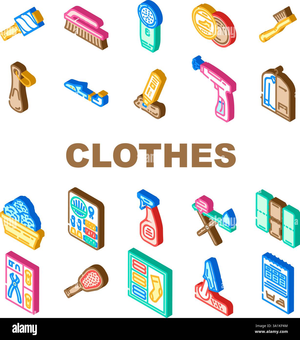 clothes care laundry ironing icons set vector Stock Vector Image & Art ...