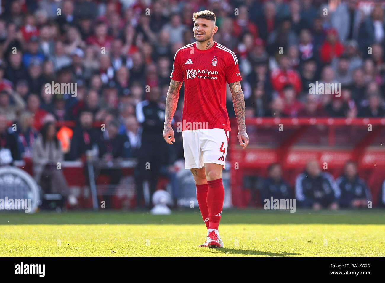 Nottingham, UK. 08th Mar, 2025. Morato of Nottingham Forest during the ...