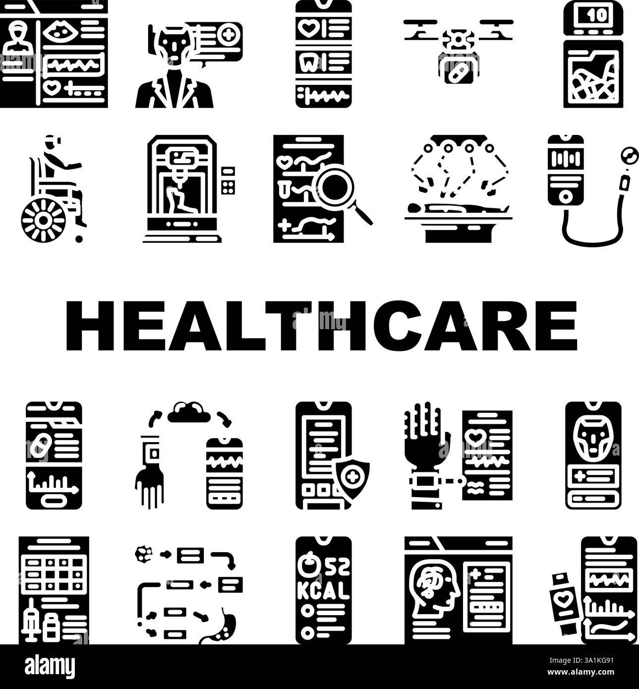healthcare innovations icons set vector Stock Vector Image & Art - Alamy