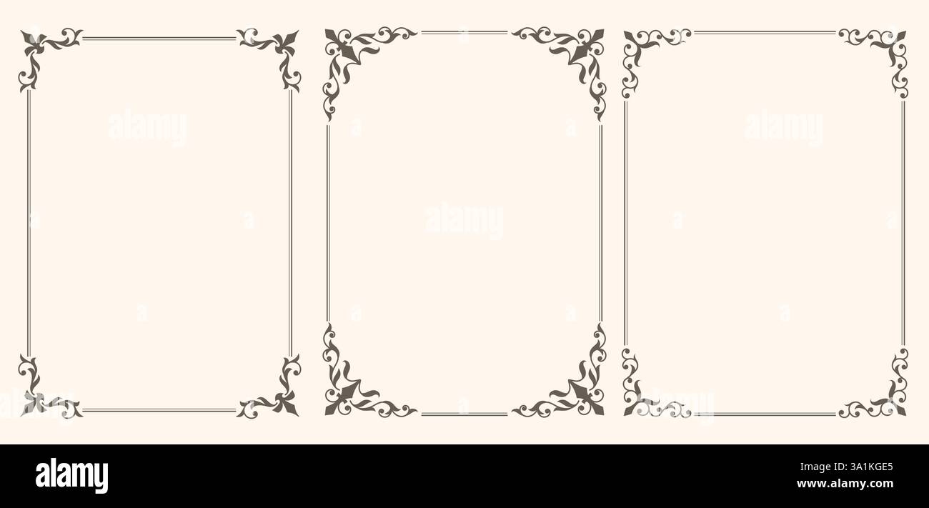 Vintage rectangle ornaments and ornate border Stock Vector Image & Art ...