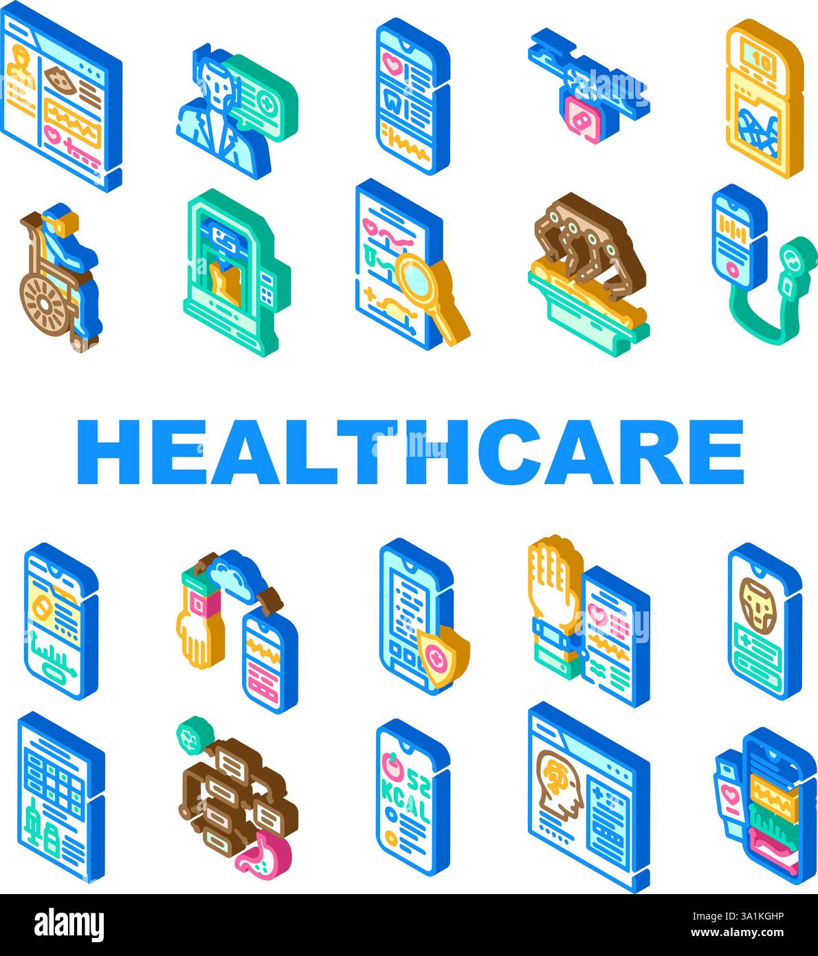healthcare innovations icons set vector Stock Vector Image & Art - Alamy