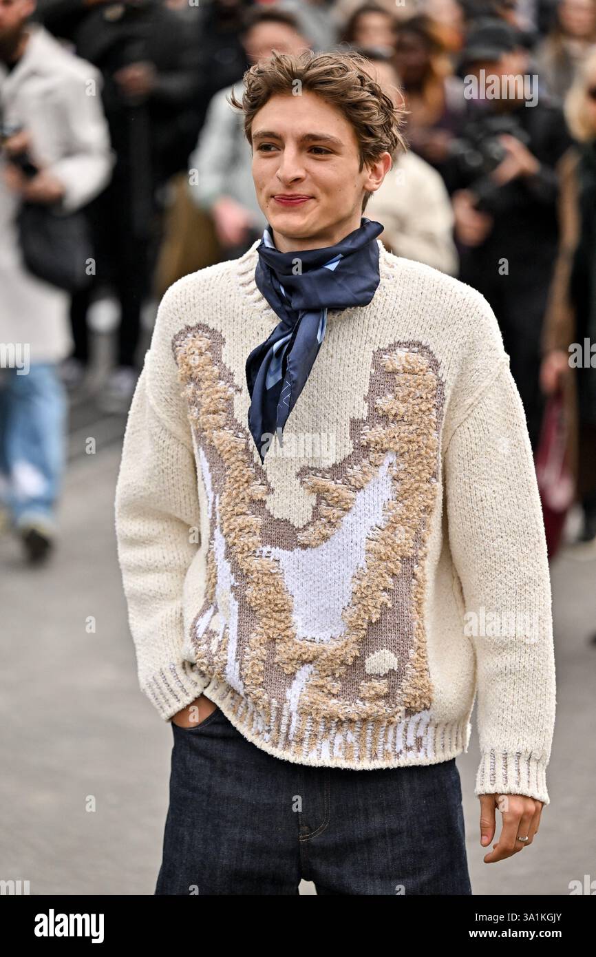 Vassili Schneider arriving at Lacoste show during Paris Fashion Week in ...