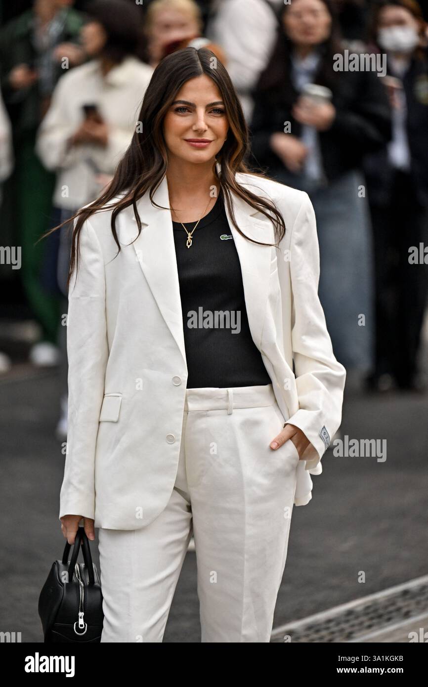 Paris, France. 09th Mar, 2025. Kelly Piquet arriving at Lacoste show during Paris Fashion Week ...