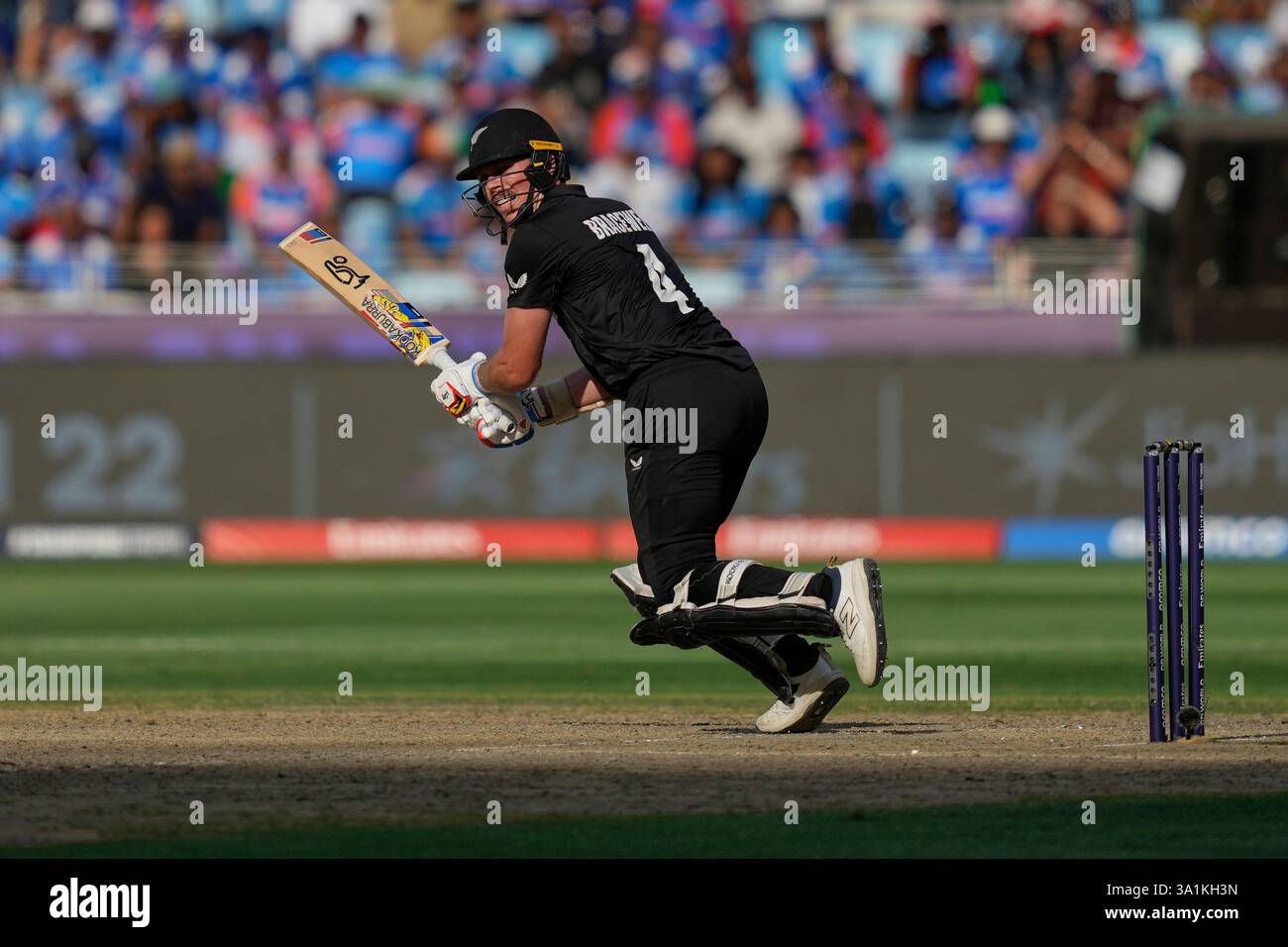 New Zealand's Michael Bracewell bats during the ICC Champions Trophy ...