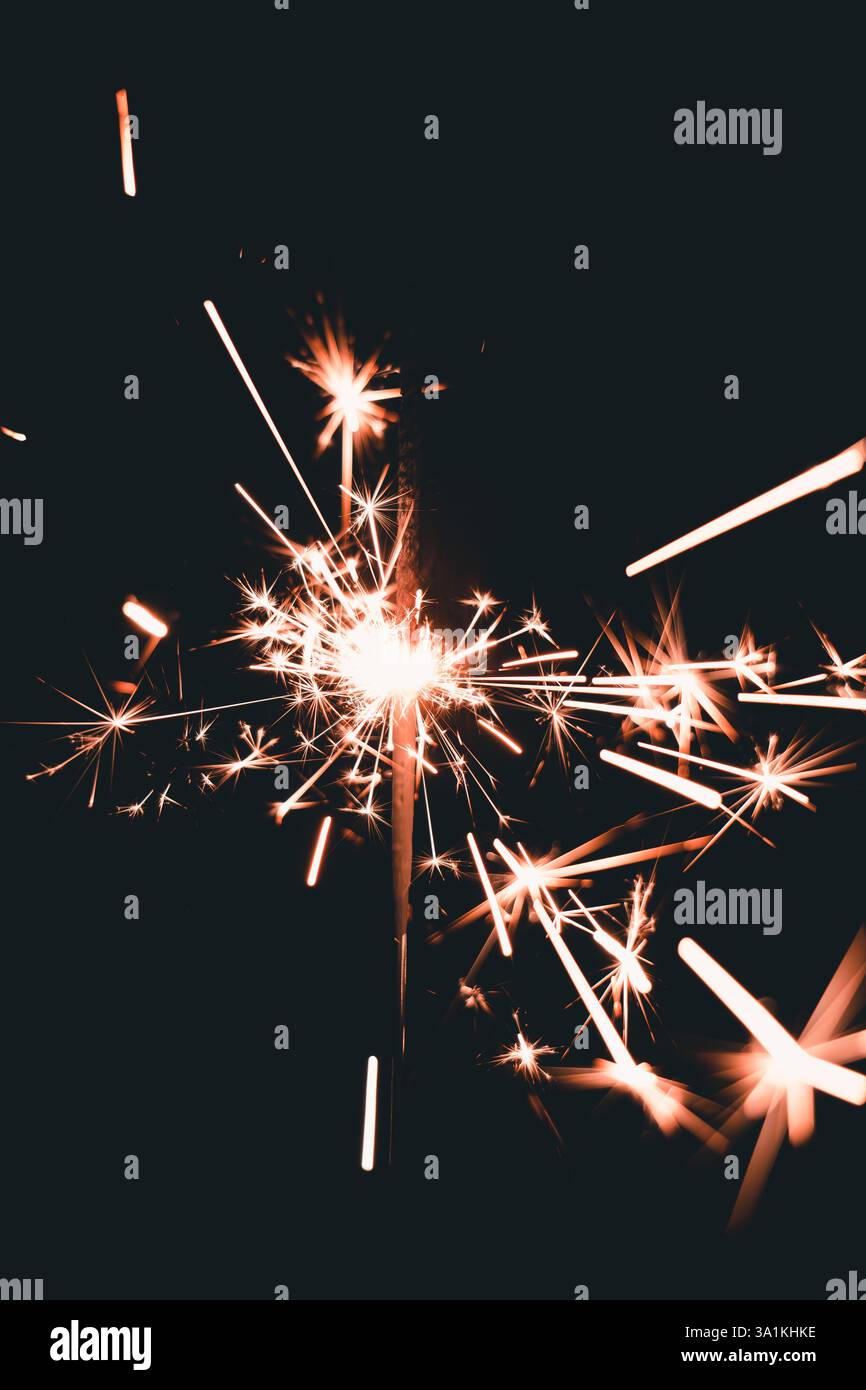 Sparkling fiery sparks festive fireworks hi-res stock photography and ...