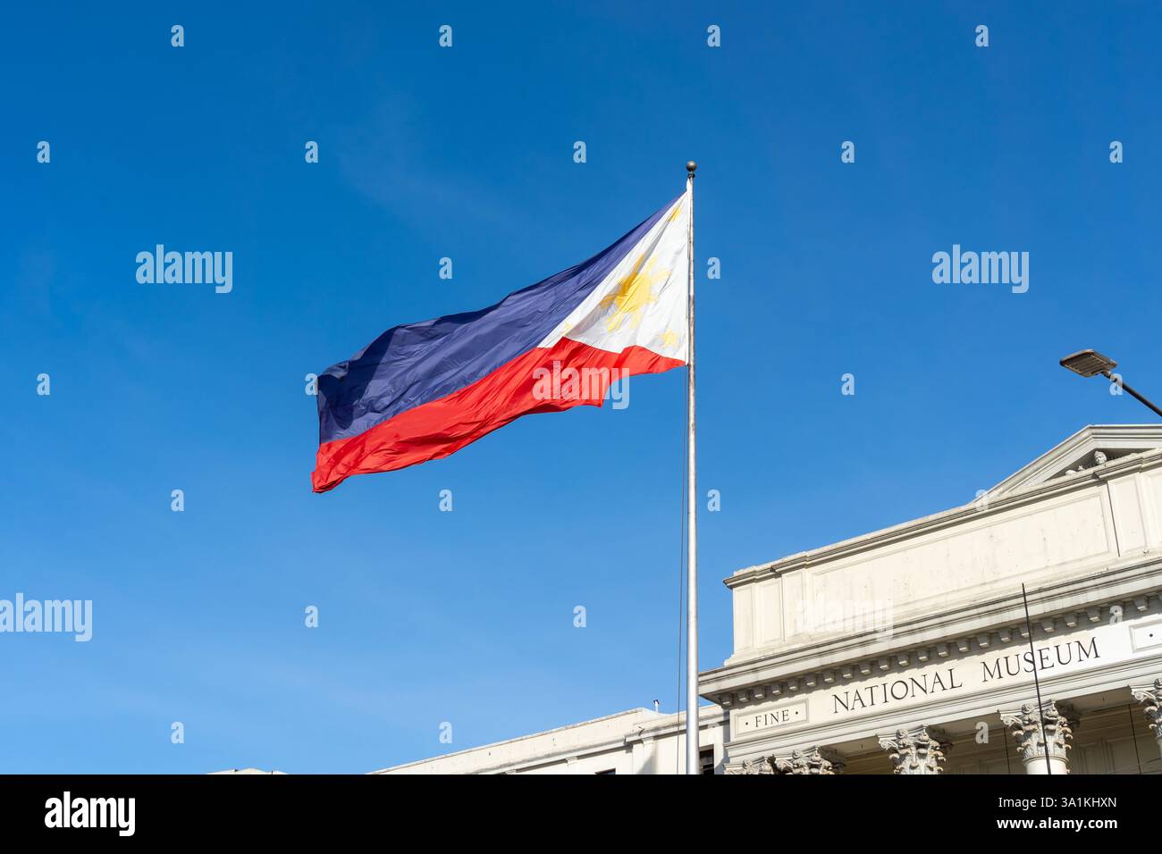 Manila, Philippines - February 1, 2025: Philippine national flag at ...
