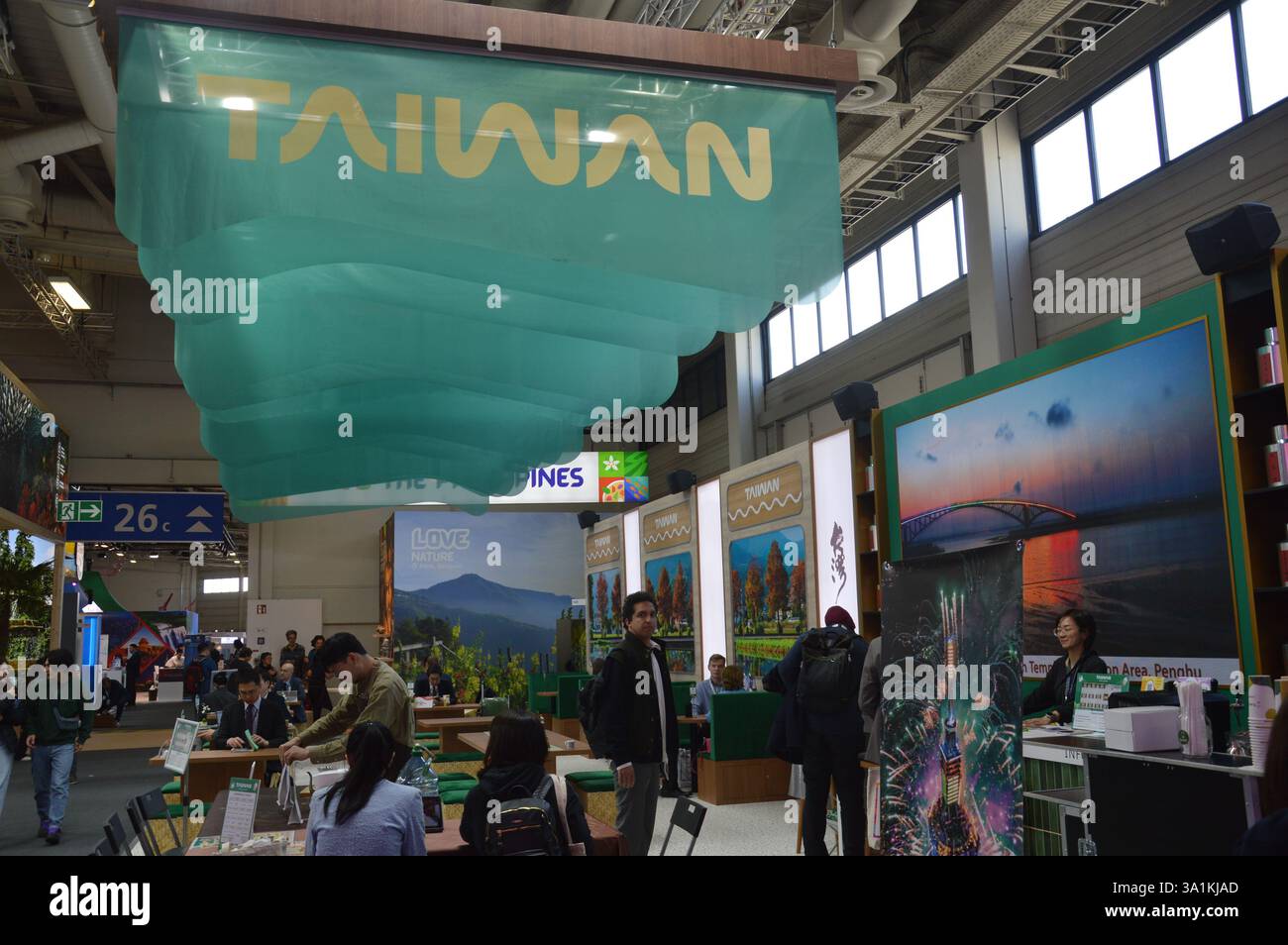 Berlin, Germany - March 6, 2025 - Taiwan booth at ITB Berlin 2025 ...