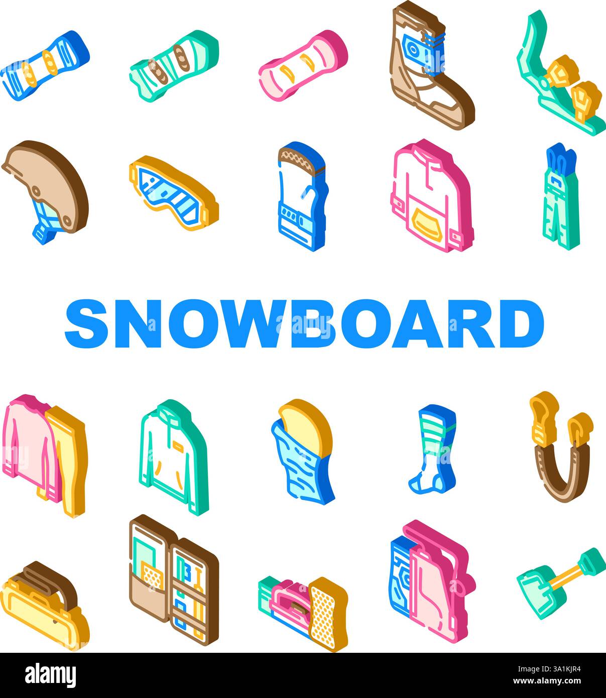 snowboard freestyle icons set vector Stock Vector Image & Art - Alamy