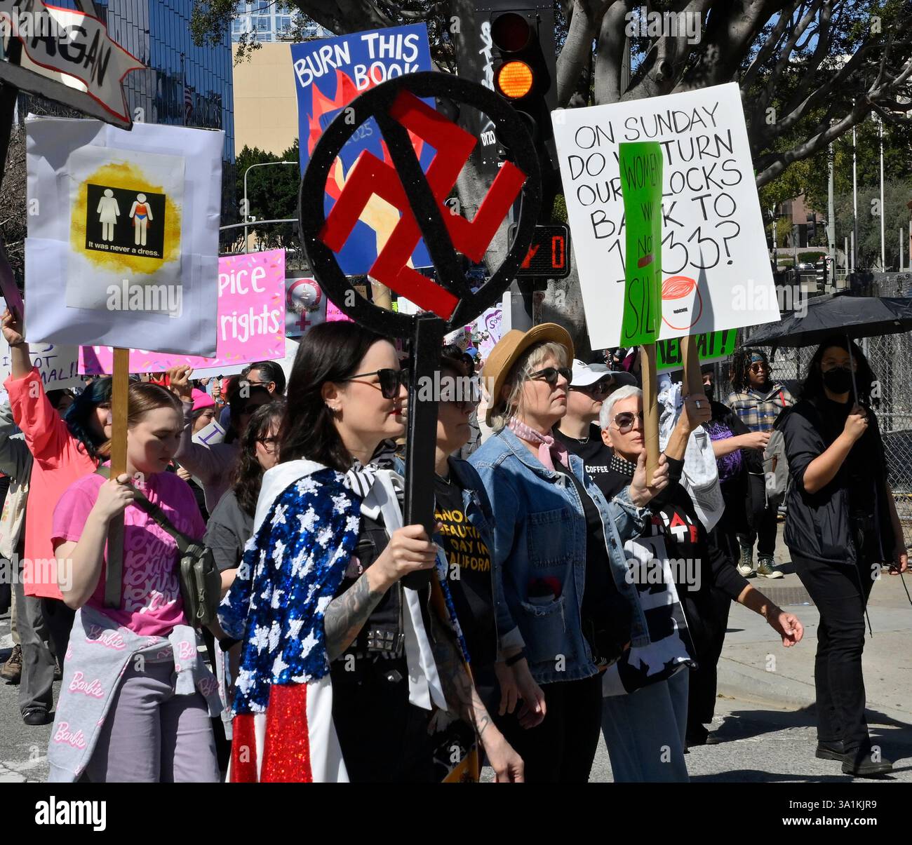 Hawthorne, United States. 08th Mar, 2025. Thousands march to City Hall ...