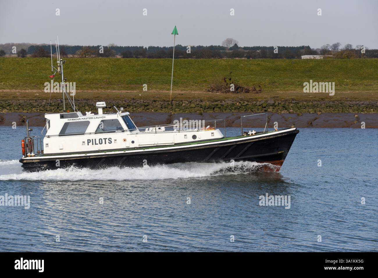 Boston Harbour Master Pilot boat Stock Photo - Alamy