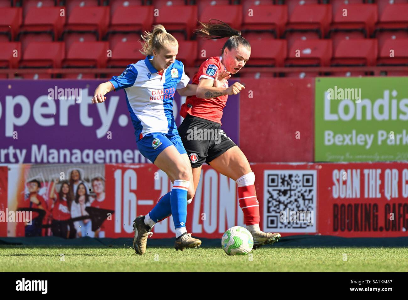 LONDON UK - 9th March 2025: Hannah Luke of Blackburn Rovers Women and ...