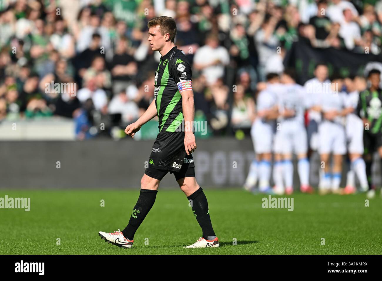 Brugge, Belgium. 09th Mar, 2025. Thibo Somers (34) of Cercle looking ...