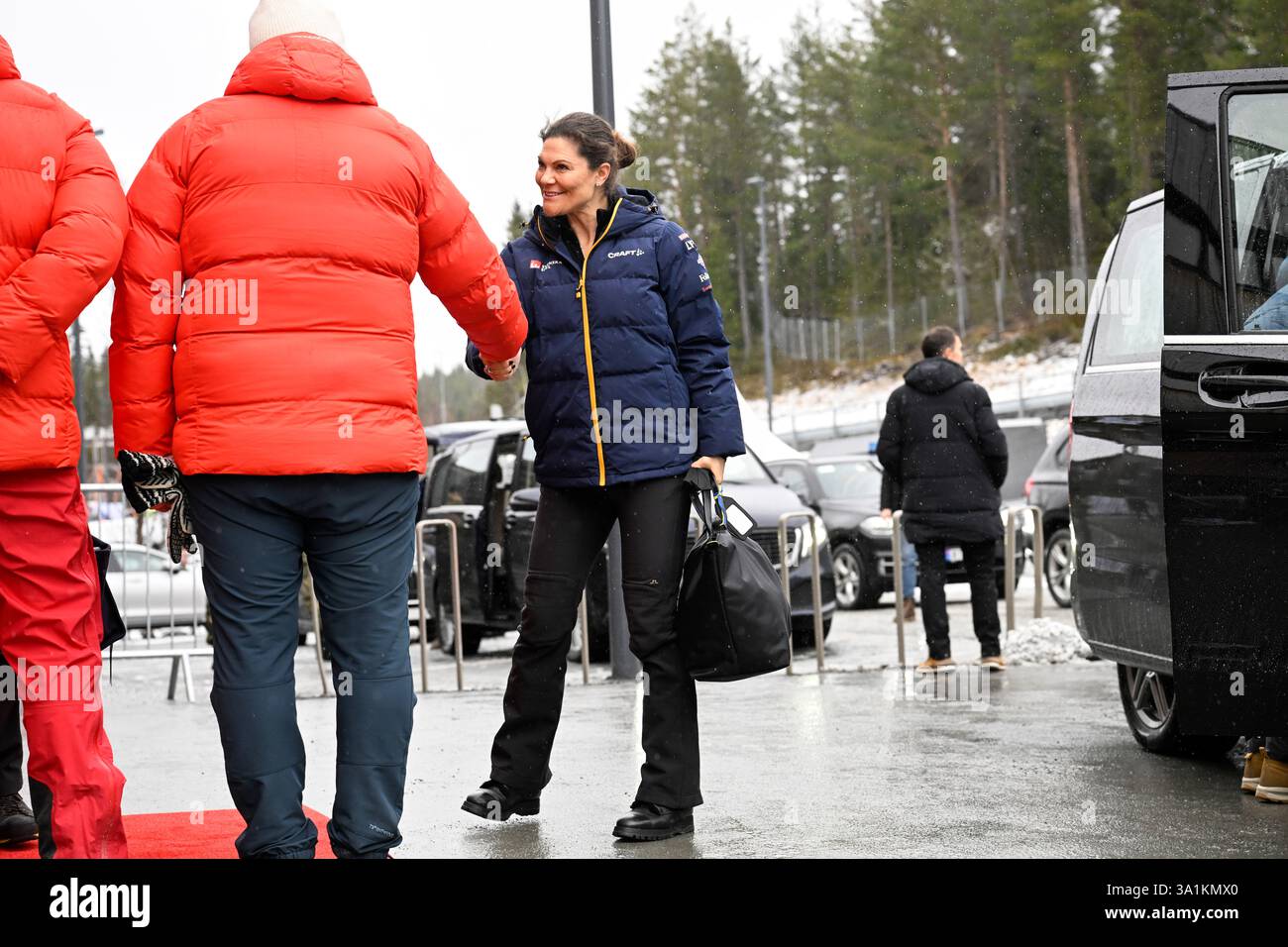 TRONDHEIM, NORWAY 20250309Crown Princess Victoria arrives at the women's 5km during the 2025 ...