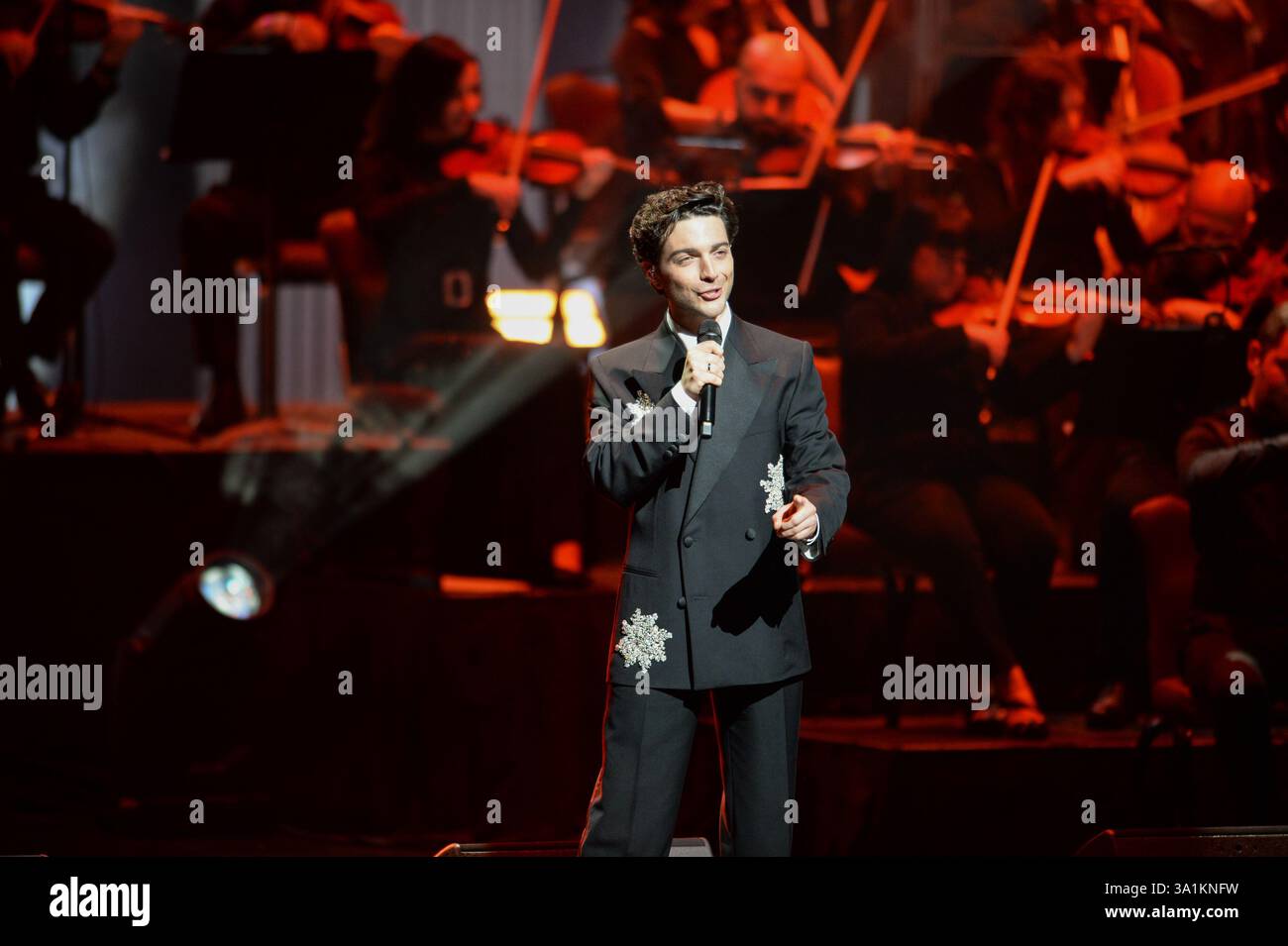 Hollywood, USA. 08th Mar, 2025. Gianluca Ginoble performs with Il Volo ...