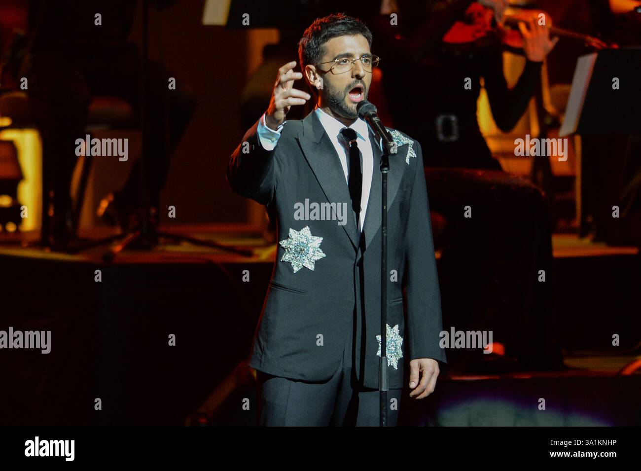 Hollywood, USA. 08th Mar, 2025. Piero Barone performs with Il Volo in ...