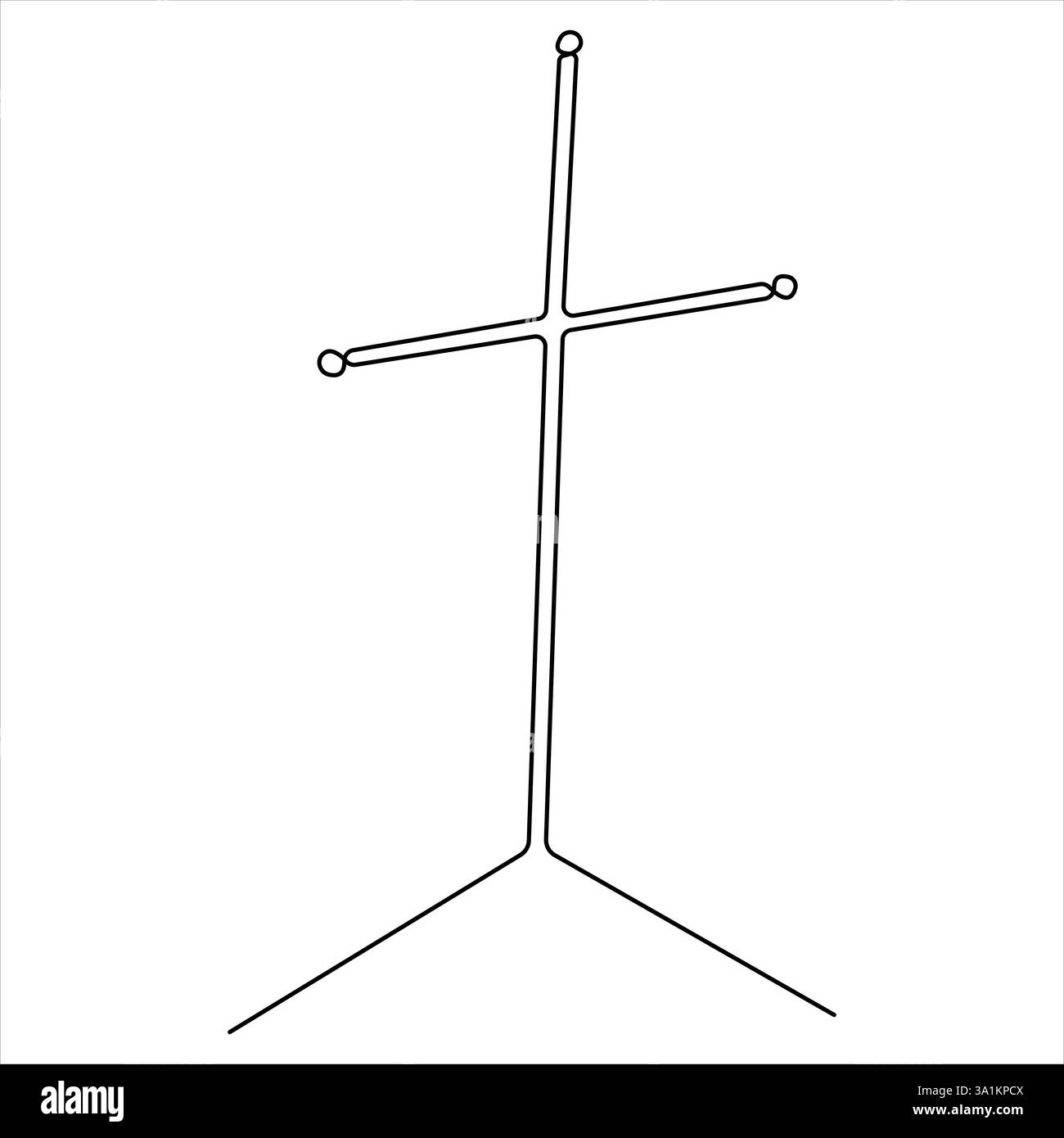 Continuous single line art drawing of Christian prayer, outline art ...