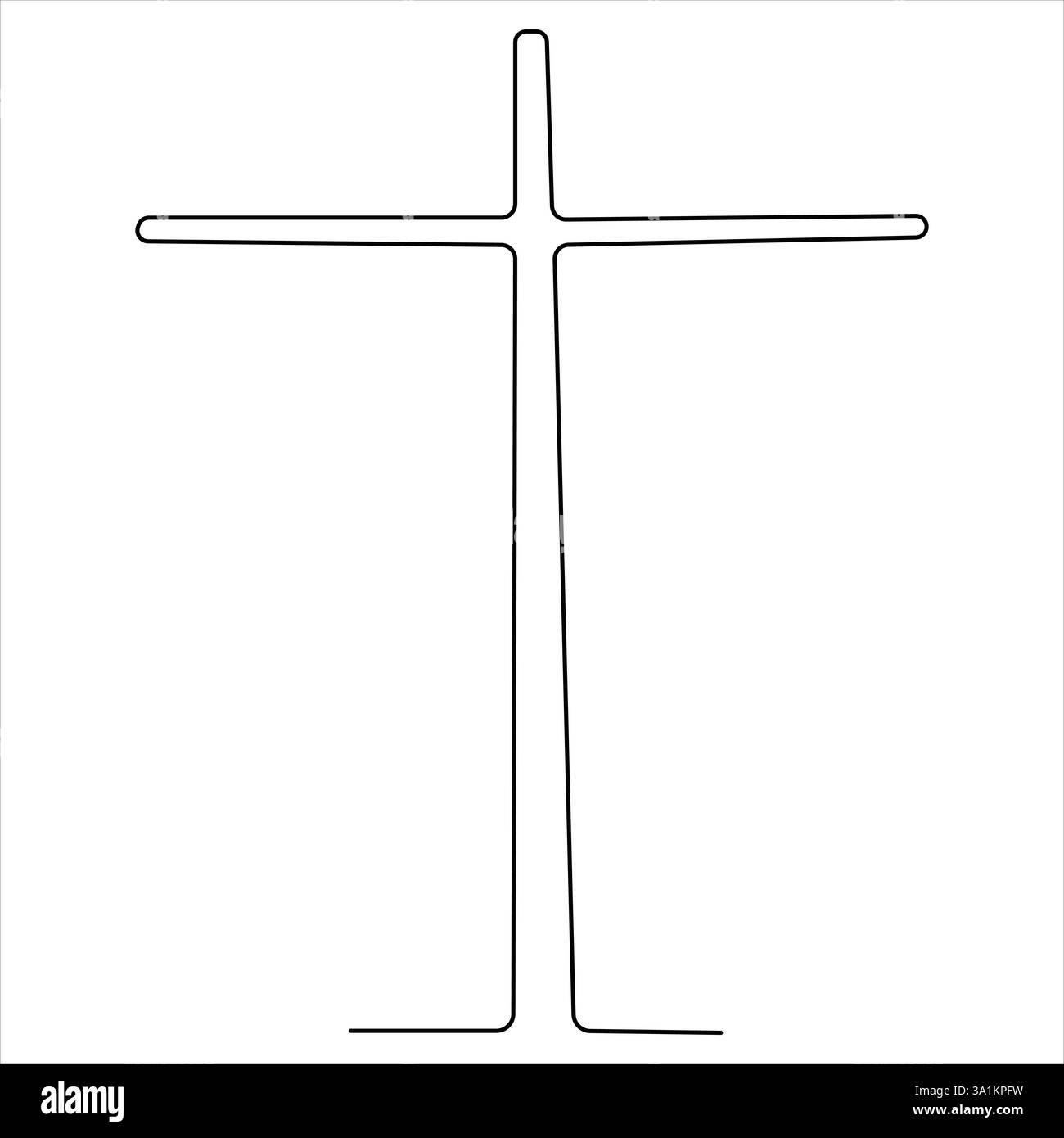 Continuous single line art drawing of Christian prayer, outline art ...