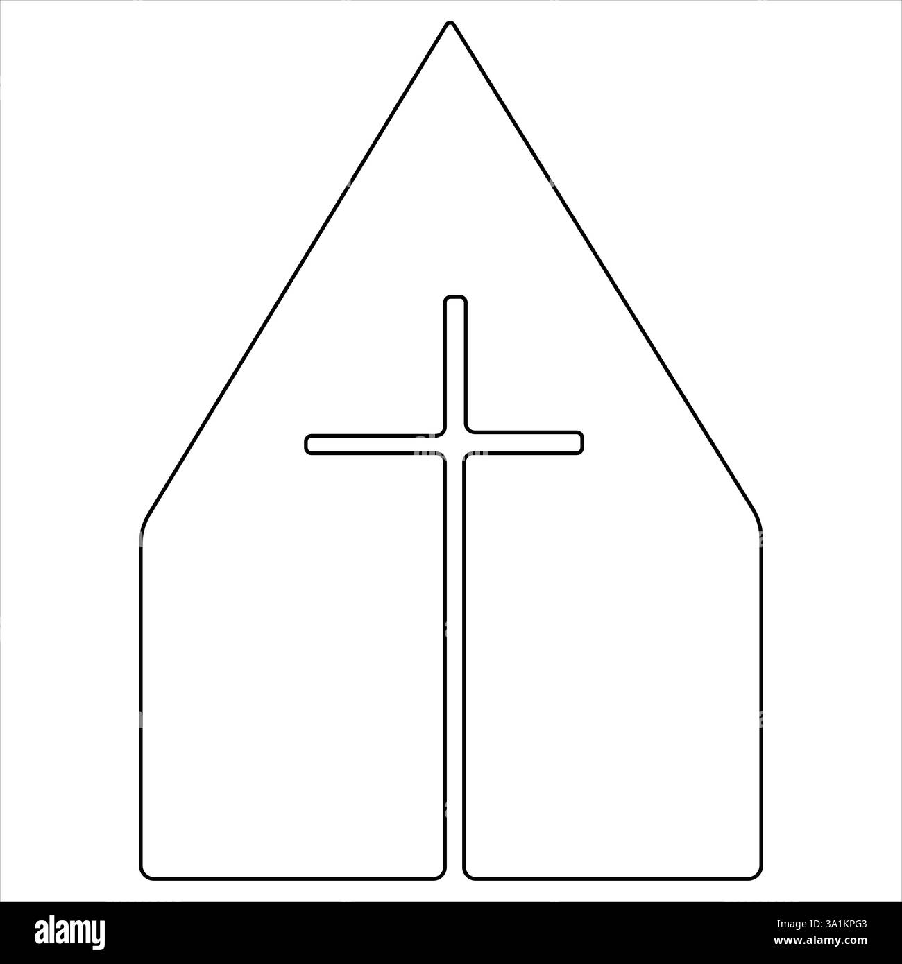 Continuous single line art drawing of Christian prayer, outline art ...
