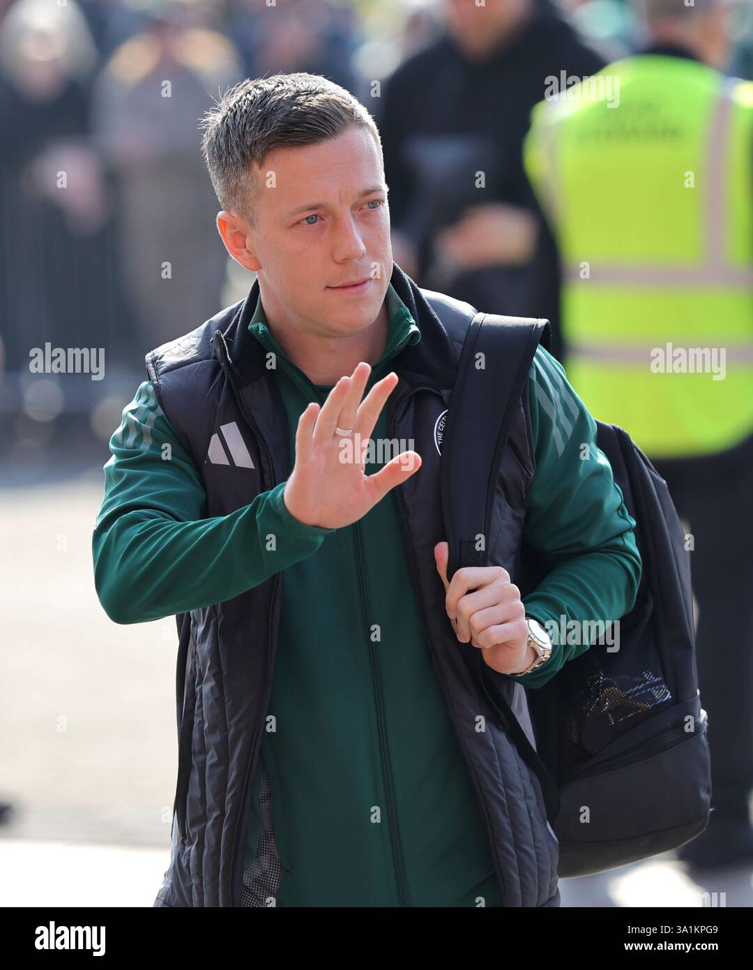 Celtic's Callum McGregor arrives ahead of the Scottish Gas Men's ...