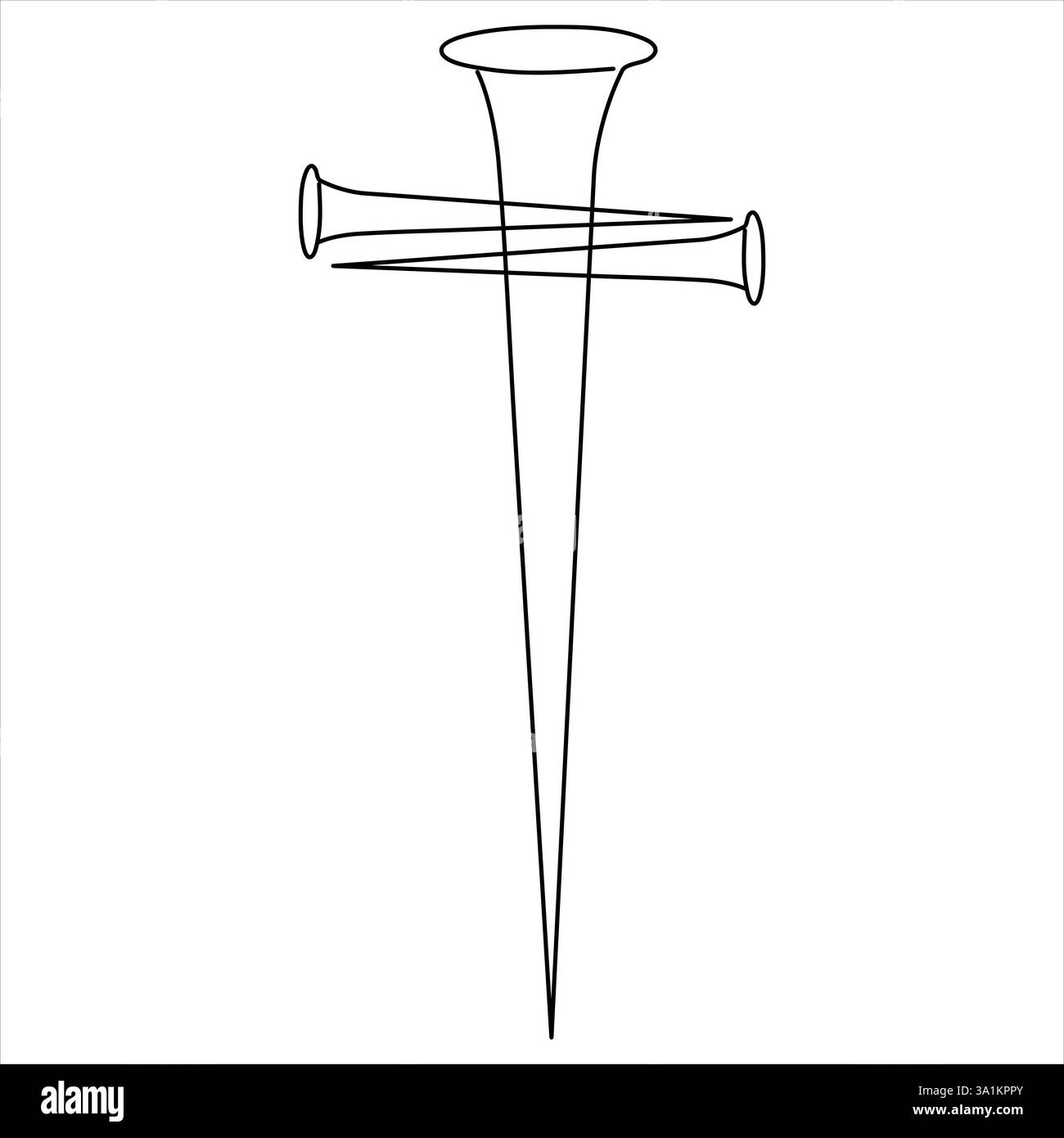 Continuous single line art drawing of Christian prayer, outline art ...