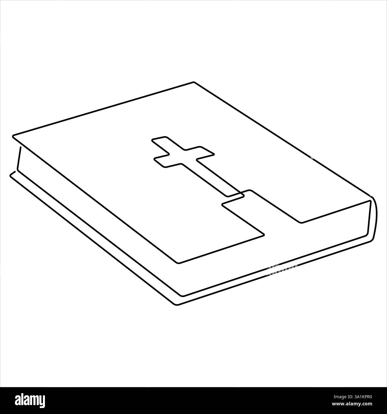 Continuous single line art drawing of Christian prayer, outline art ...
