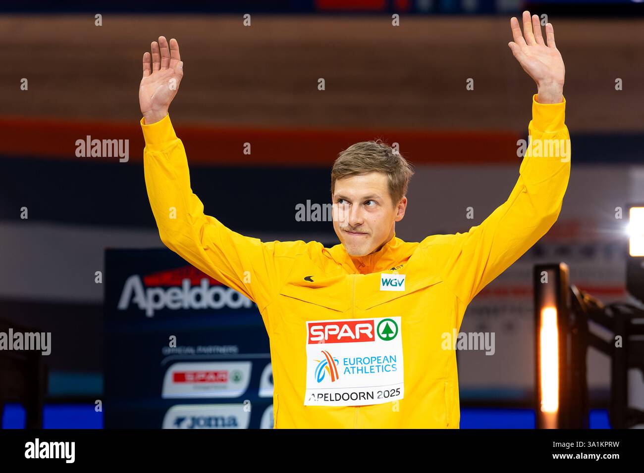 APELDOORN, NETHERLANDS - MARCH 9: Max Hess of Germany during the podium ...