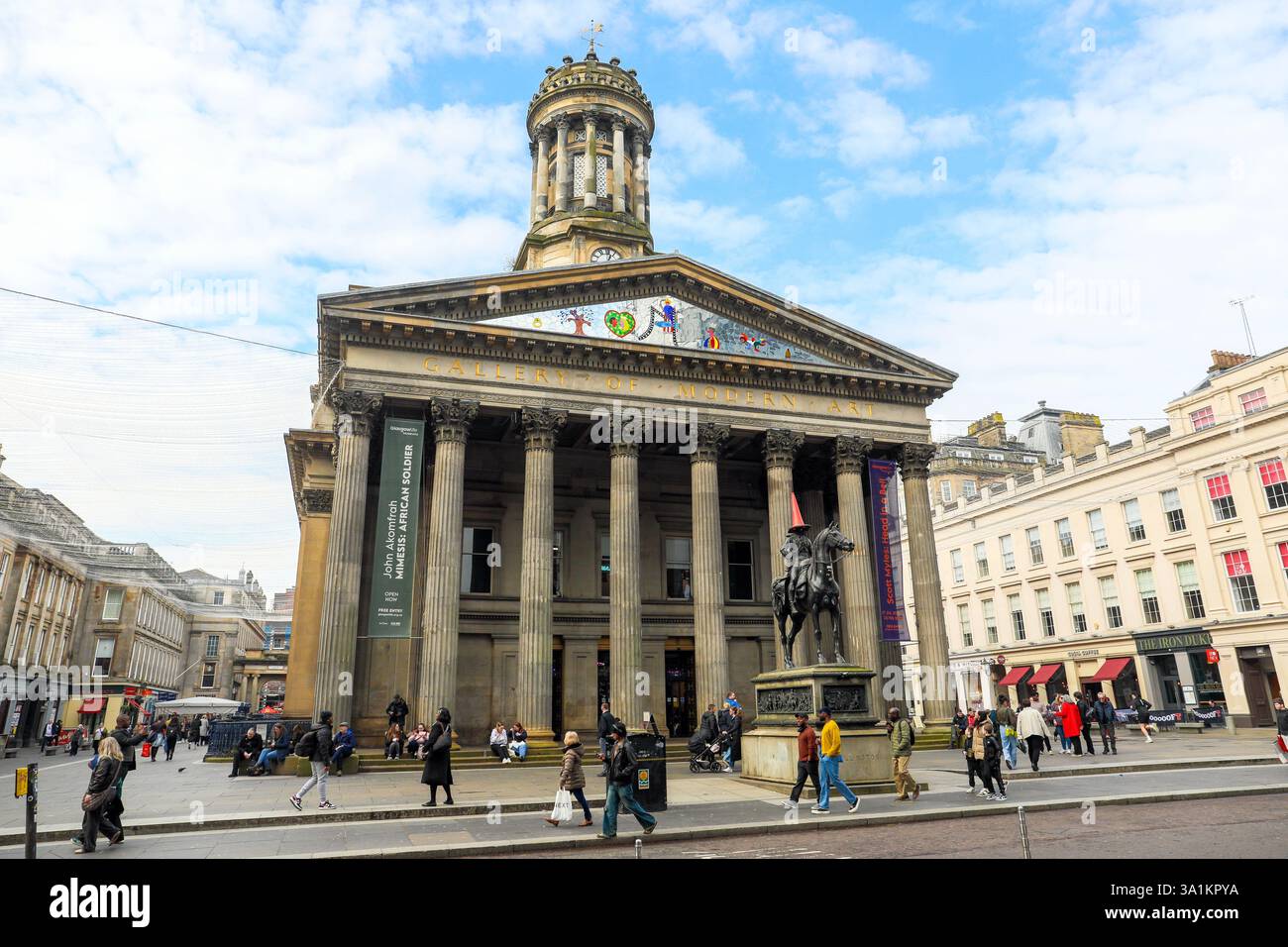 View of the main entrance to the Gallery of Modern Art, GOMA, with the ...