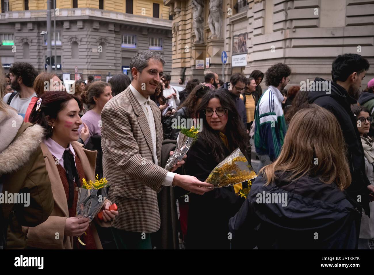 March 8, 2025, Naples, Italy, Italy: International Women's Day parade ...