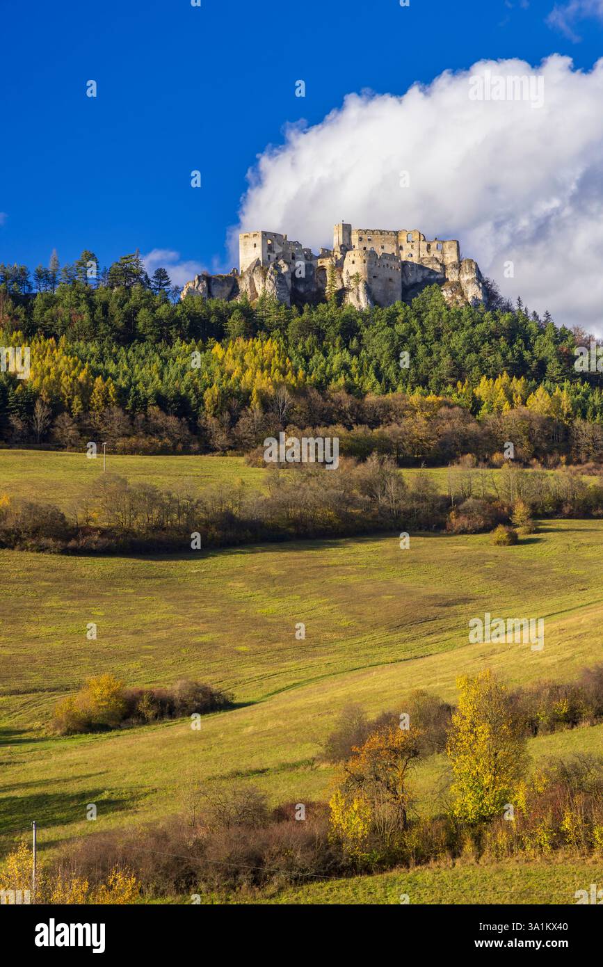 Lietava castle (Lietavsky hrad), Zilina region, Slovakia Stock Photo ...